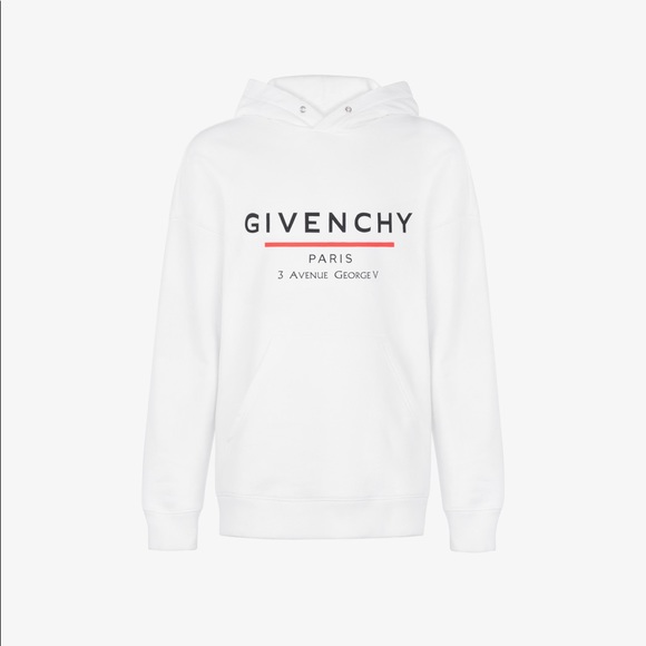 Givenchy | Shirts | Givenchy 3 Avenue George V Logo Address Hoodie ...